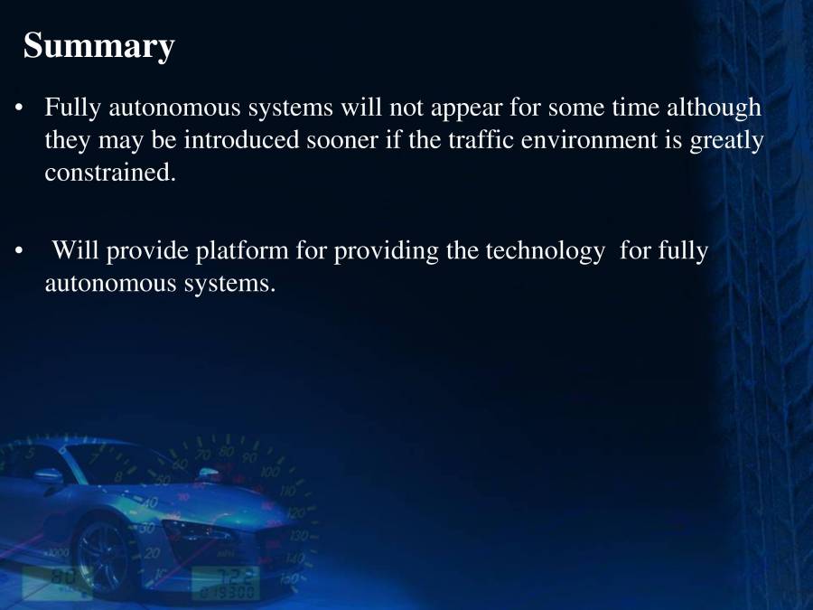 Vehicle Automation - PowerPoint Slides - LearnPick India