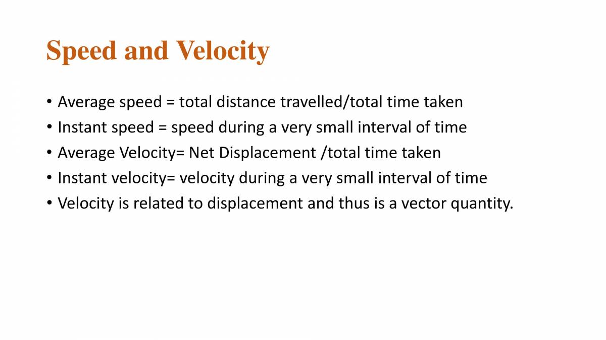 Physics Class IX Motion - PowerPoint Slides - LearnPick India