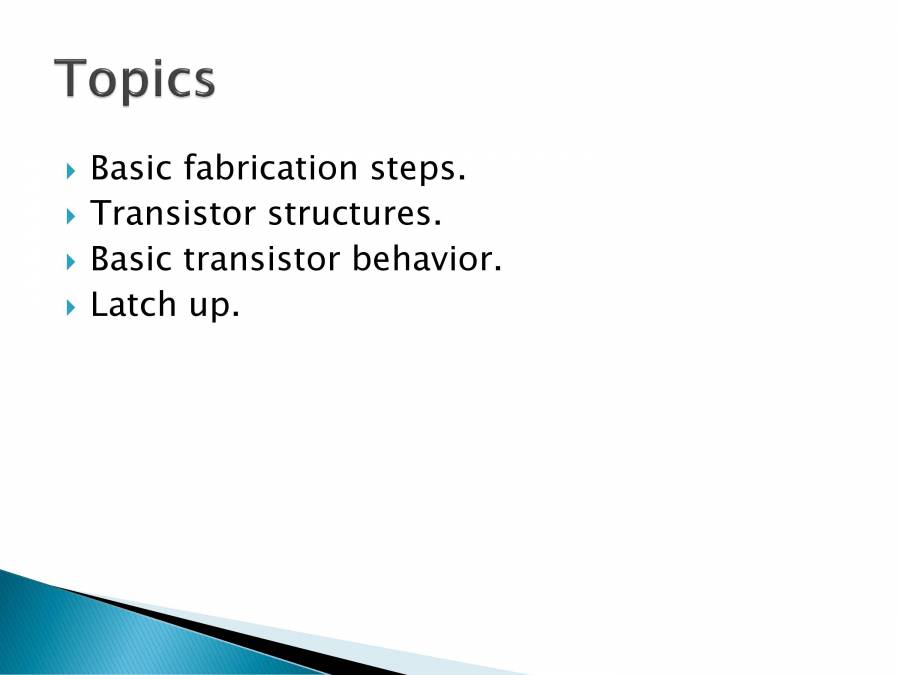 IC Fabrication - PowerPoint Slides - LearnPick India