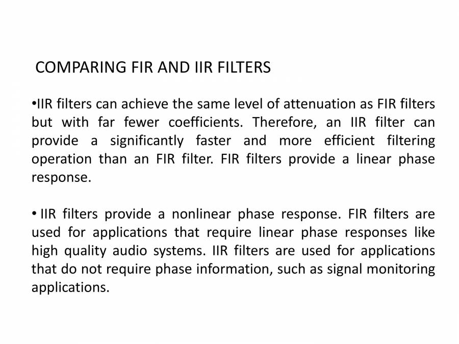 Types Of Digital Filters - PowerPoint Slides - LearnPick India