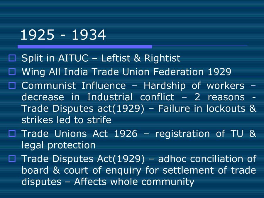 Trade Unions - PowerPoint Slides - LearnPick India