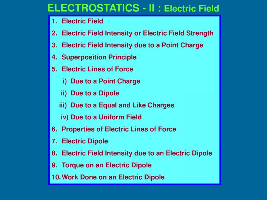 Electrostatics Part 2 - PowerPoint Slides - LearnPick India