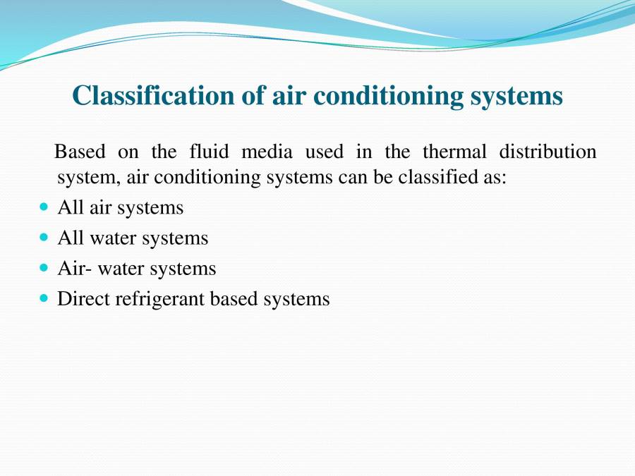 All Air Systems, All Water Systems, Air Water Systems, Direct ...