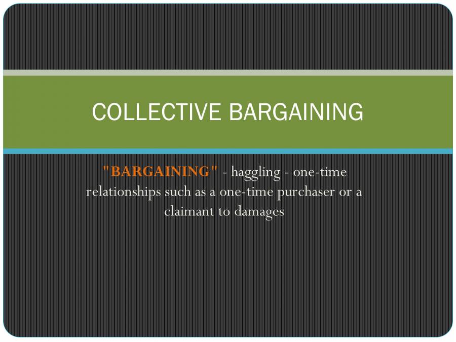 Collective Bargaining - PowerPoint Slides - LearnPick India