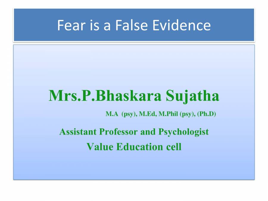 Fear-Types-Strategies To Reduce Fear - PowerPoint Slides - LearnPick India