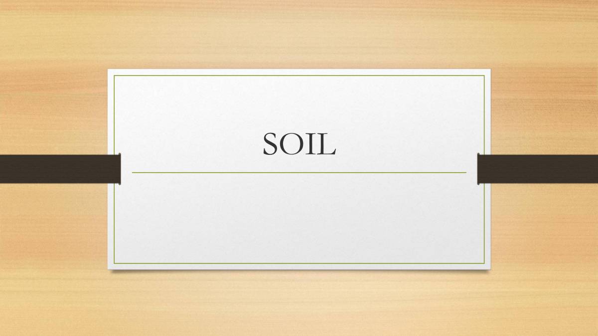 Soil - Class VII - PowerPoint Slides - LearnPick India