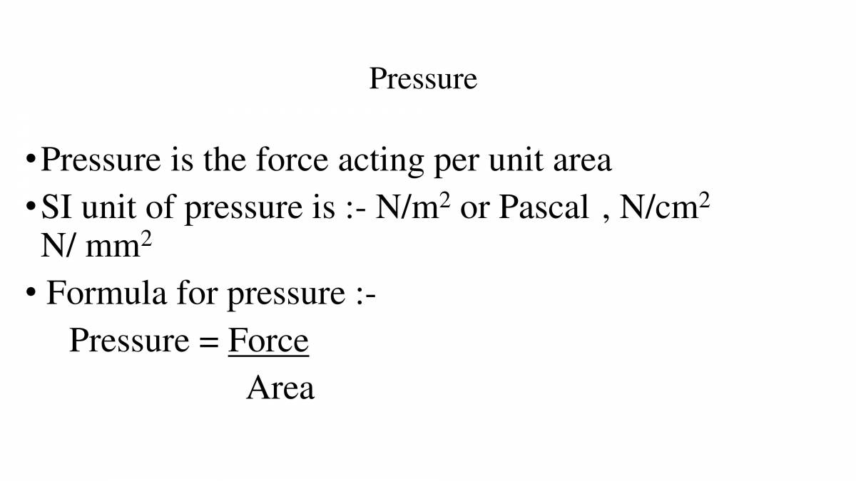 Force And Pressure - PowerPoint Slides - LearnPick India