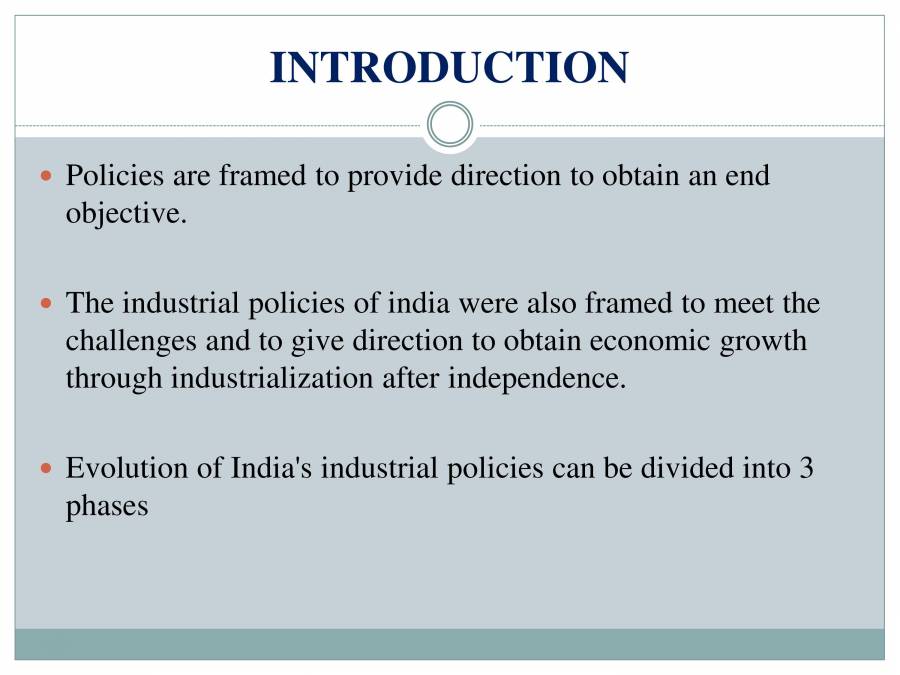 Industrial Policy Resolution - PowerPoint Slides - LearnPick India