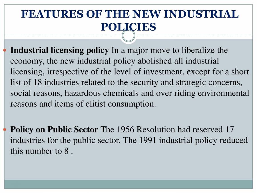 Industrial Policy Resolution - PowerPoint Slides - LearnPick India