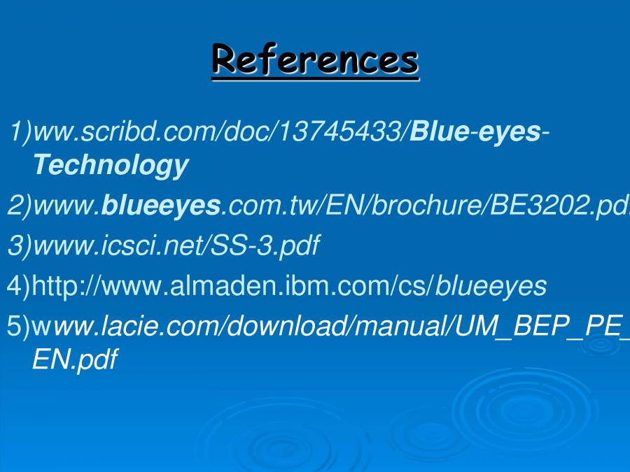 Blue Eye Technology - PowerPoint Slides - LearnPick India