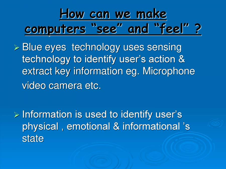 Blue Eye Technology - PowerPoint Slides - LearnPick India