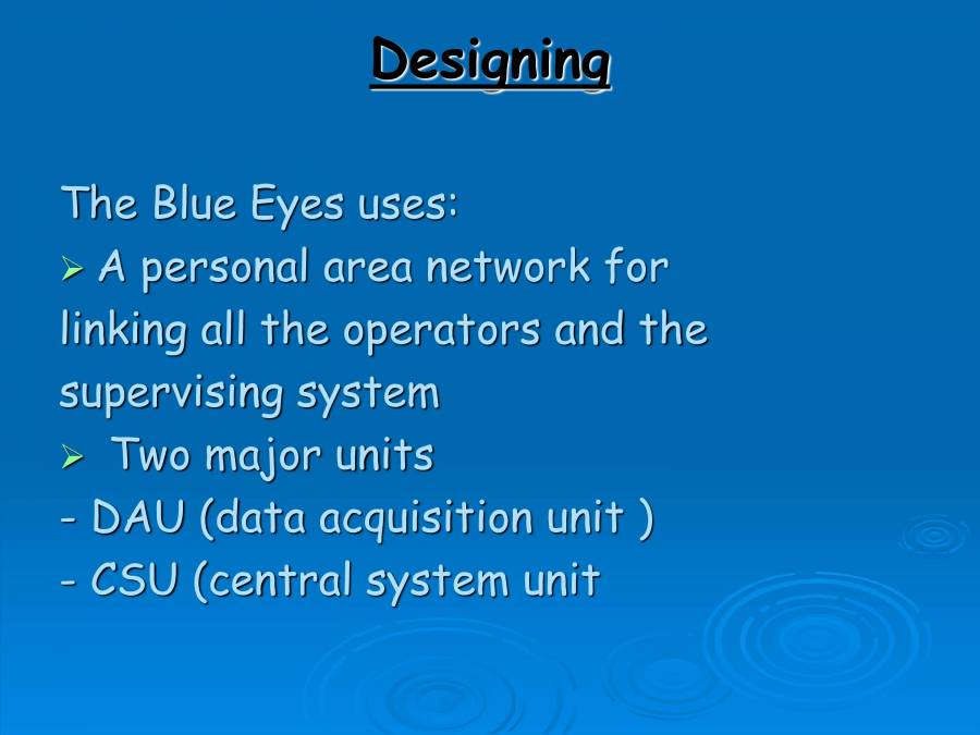 Blue Eye Technology - PowerPoint Slides - LearnPick India