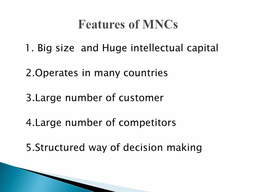 Multi National Companies - PowerPoint Slides - LearnPick India