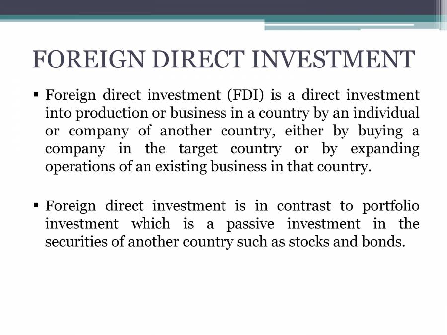 Foreign Direct Investment - PowerPoint Slides - LearnPick India