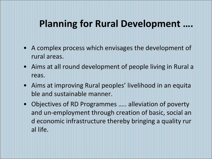 Rural Development - PowerPoint Slides - LearnPick India