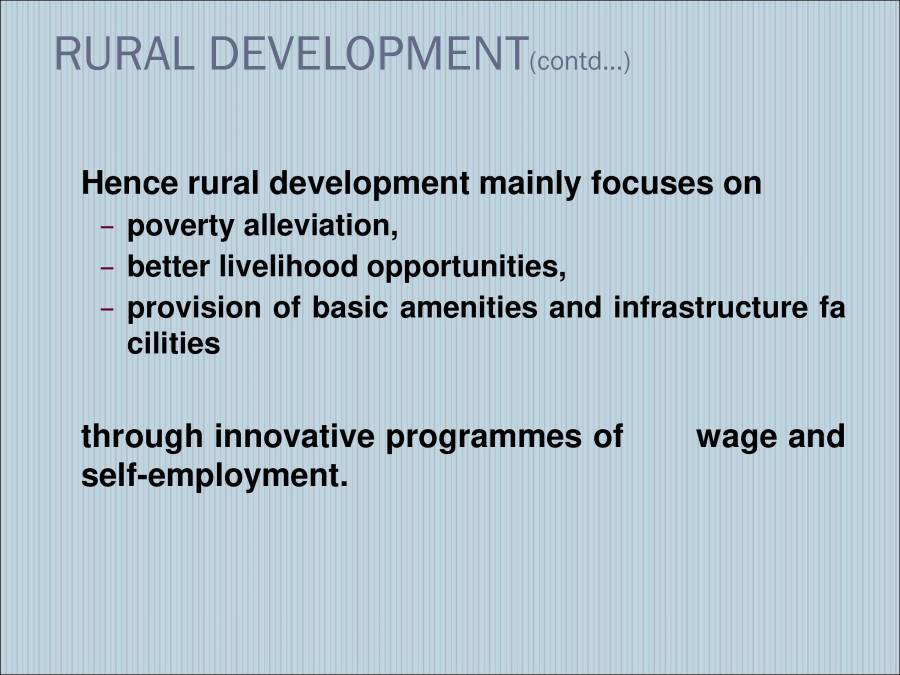 Rural Development - PowerPoint Slides - LearnPick India