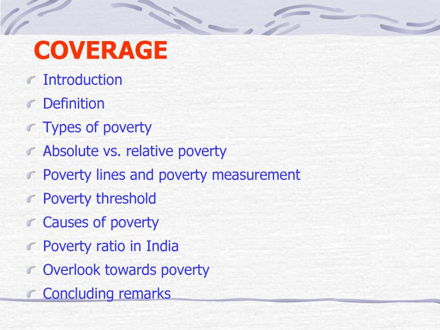 Poverty - PowerPoint Slides - LearnPick India