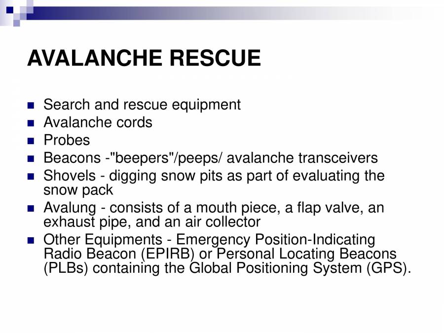 Avalanche - PowerPoint Slides - LearnPick India