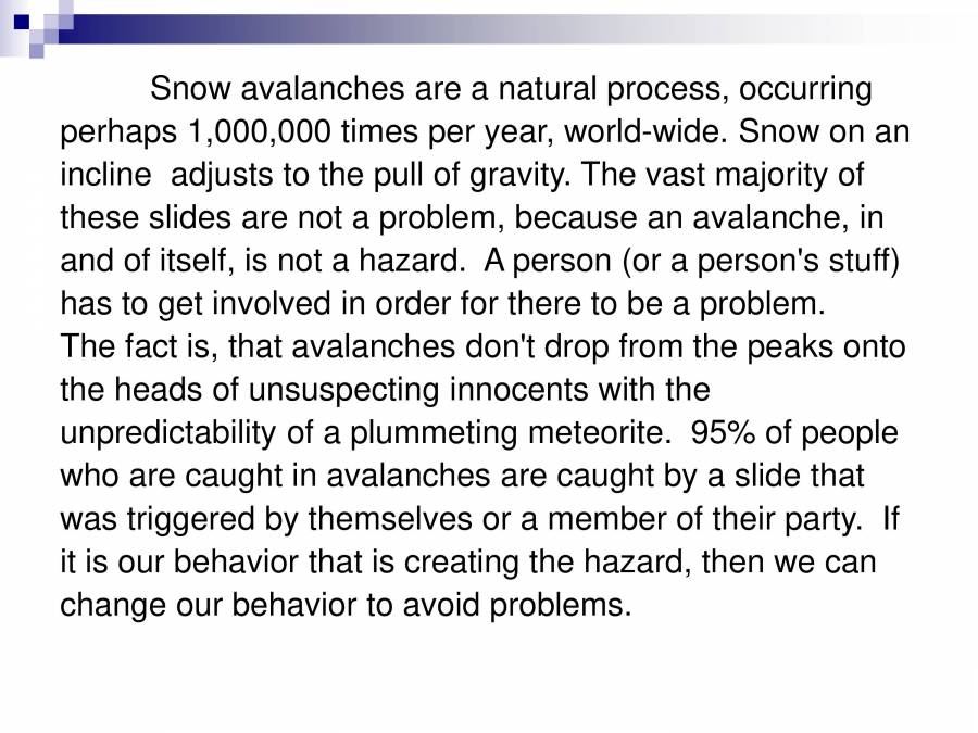 Avalanche - PowerPoint Slides - LearnPick India