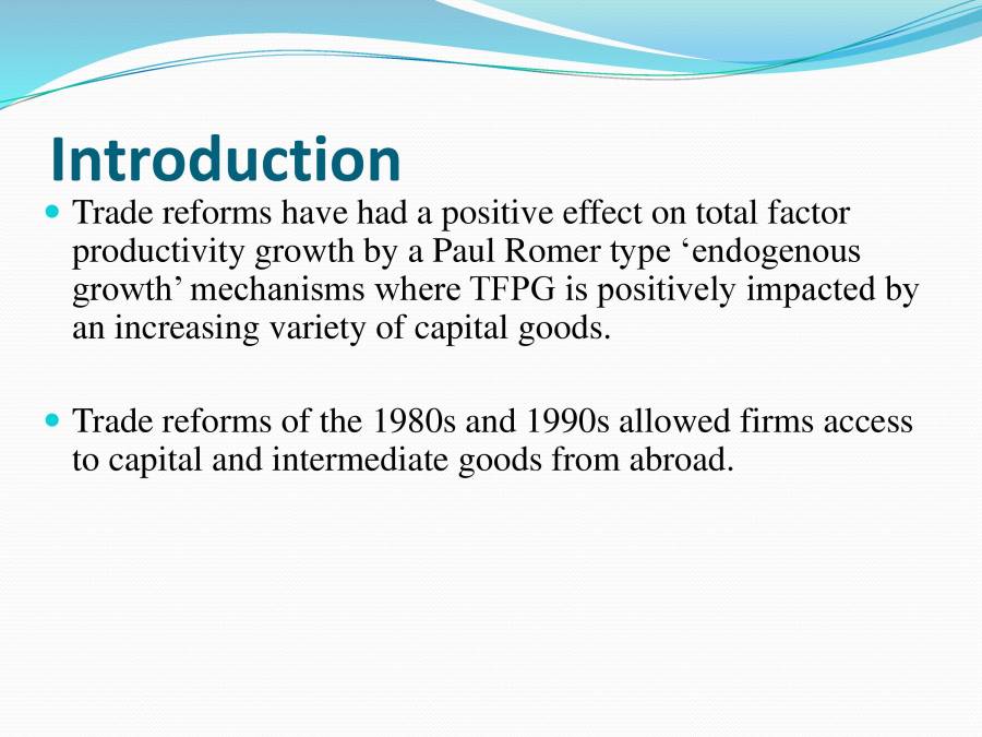 Major Trade Reforms - PowerPoint Slides - LearnPick India