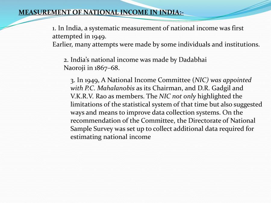 Measurement Of National Income In India - PowerPoint Slides - LearnPick ...