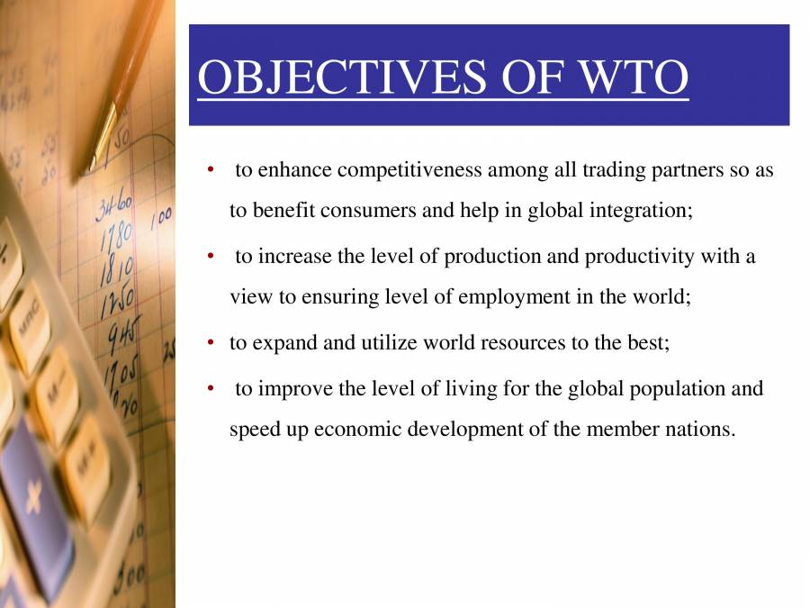 World Trade Organization - PowerPoint Slides - LearnPick India