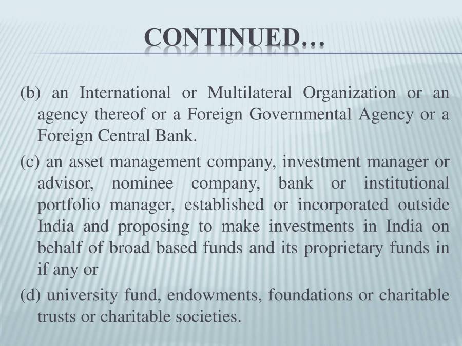 Foreign Institutional Investors - PowerPoint Slides - LearnPick India