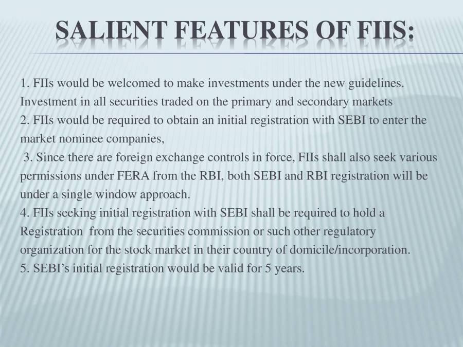 Foreign Institutional Investors - PowerPoint Slides - LearnPick India