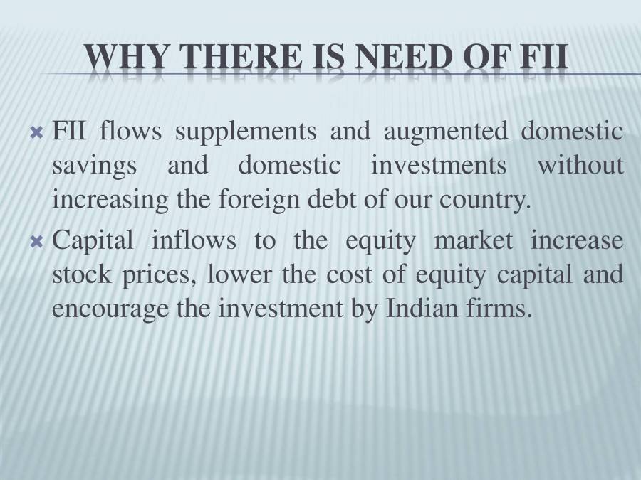 Foreign Institutional Investors - PowerPoint Slides - LearnPick India