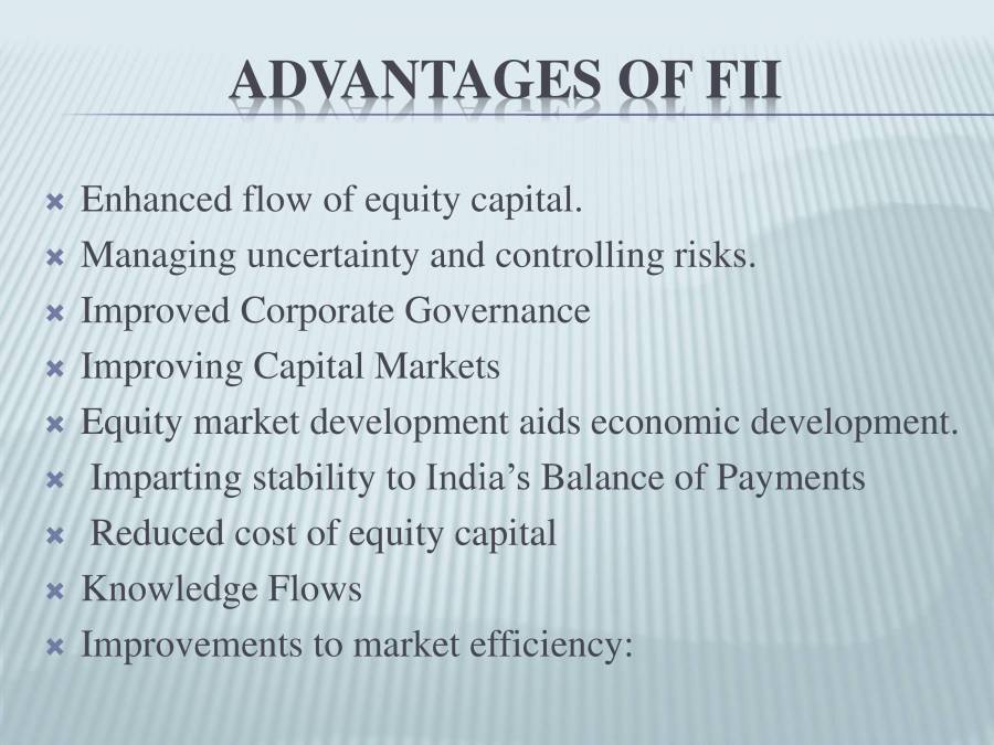 Foreign Institutional Investors - PowerPoint Slides - LearnPick India