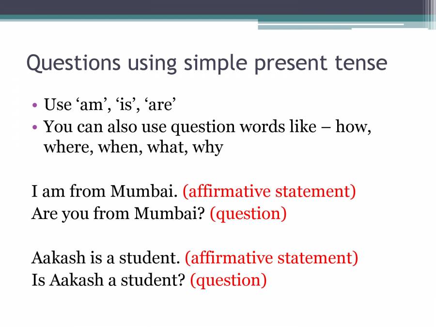 Simple Present Tense - PowerPoint Slides - LearnPick India