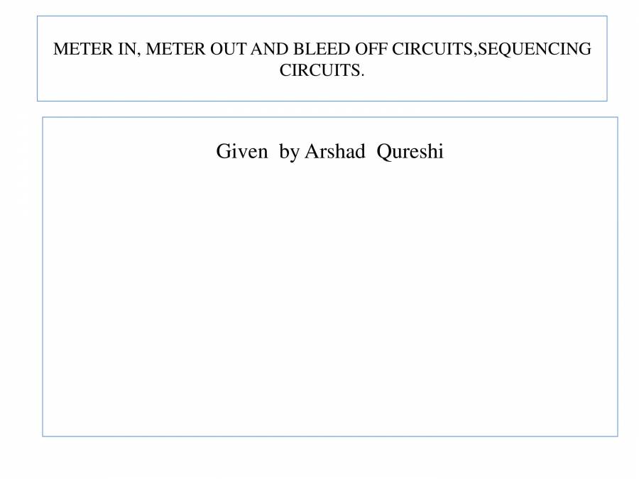 Meter In And Meter Out Pneumatics - PowerPoint Slides - LearnPick India