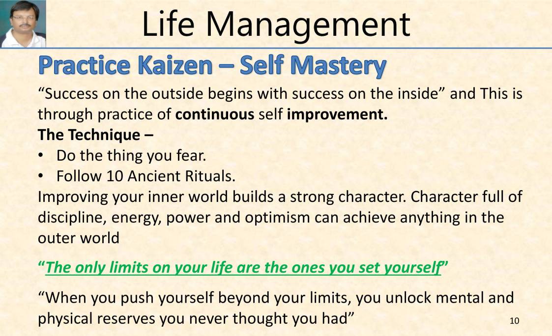 Life Management - PowerPoint Slides - LearnPick India