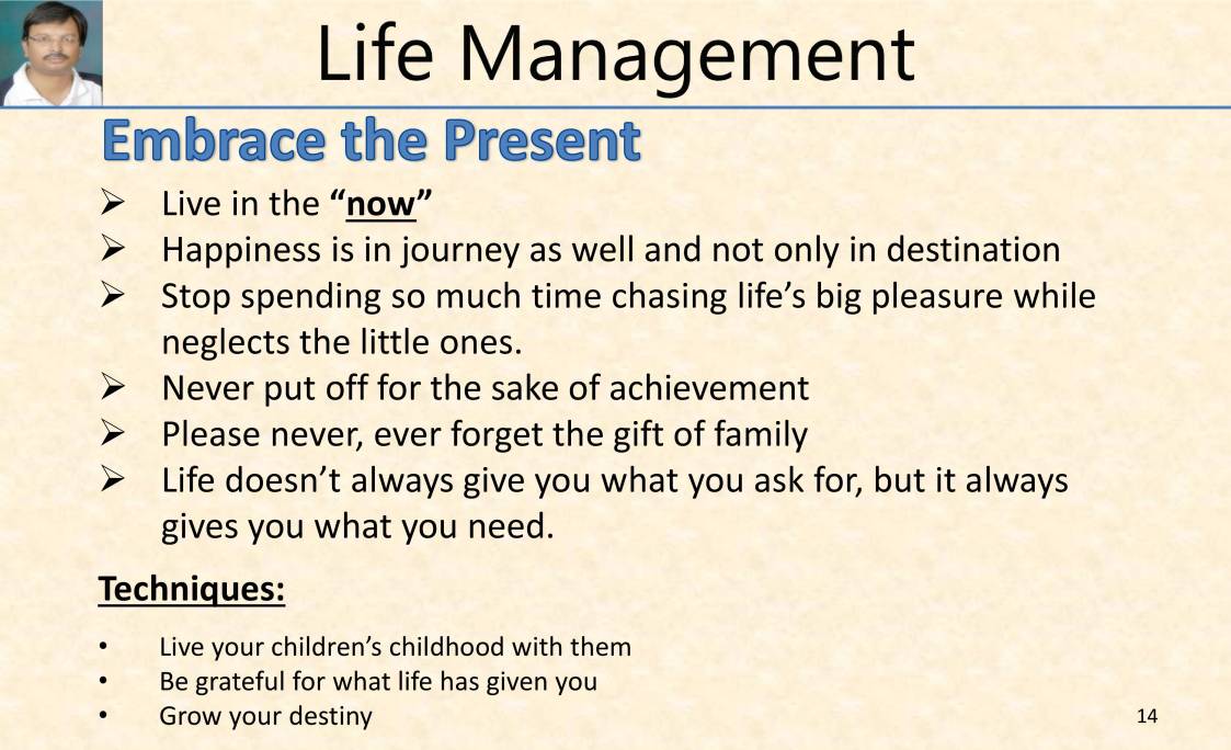 Life Management - PowerPoint Slides - LearnPick India
