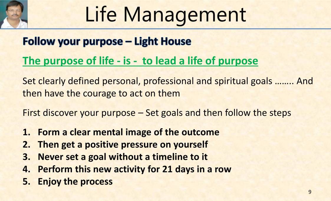 Life Management - PowerPoint Slides - LearnPick India