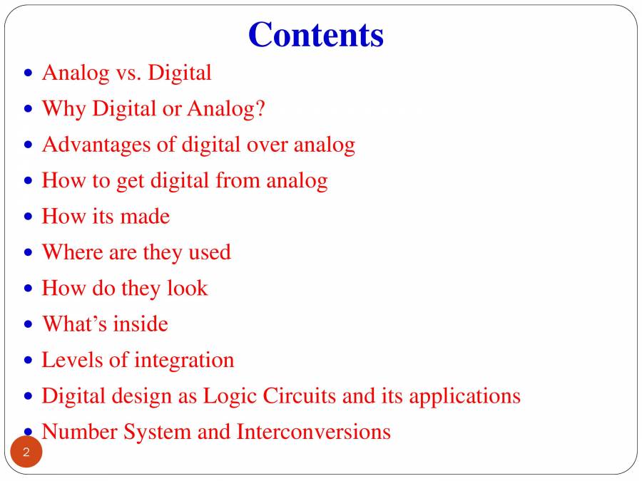 Digital Electronics Introduction - PowerPoint Slides - LearnPick India