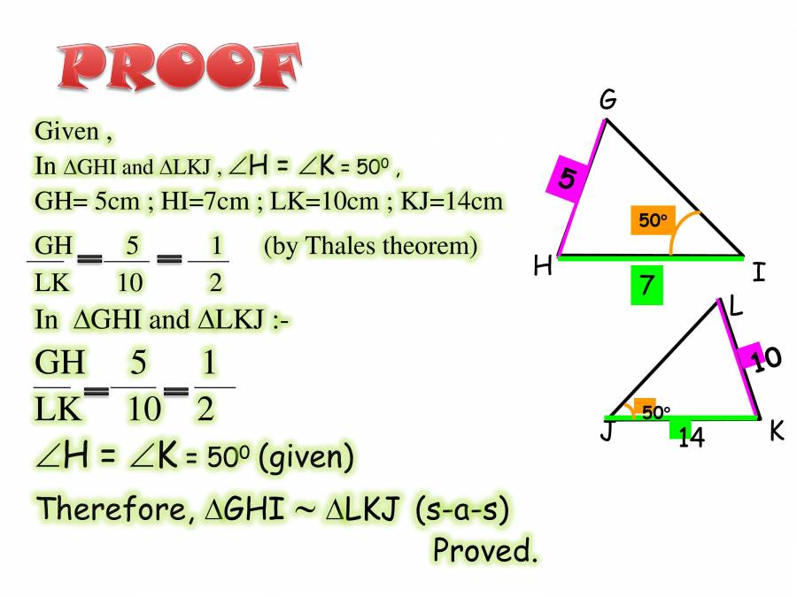 Similarity Conditions Of Triangles - PowerPoint Slides - LearnPick India