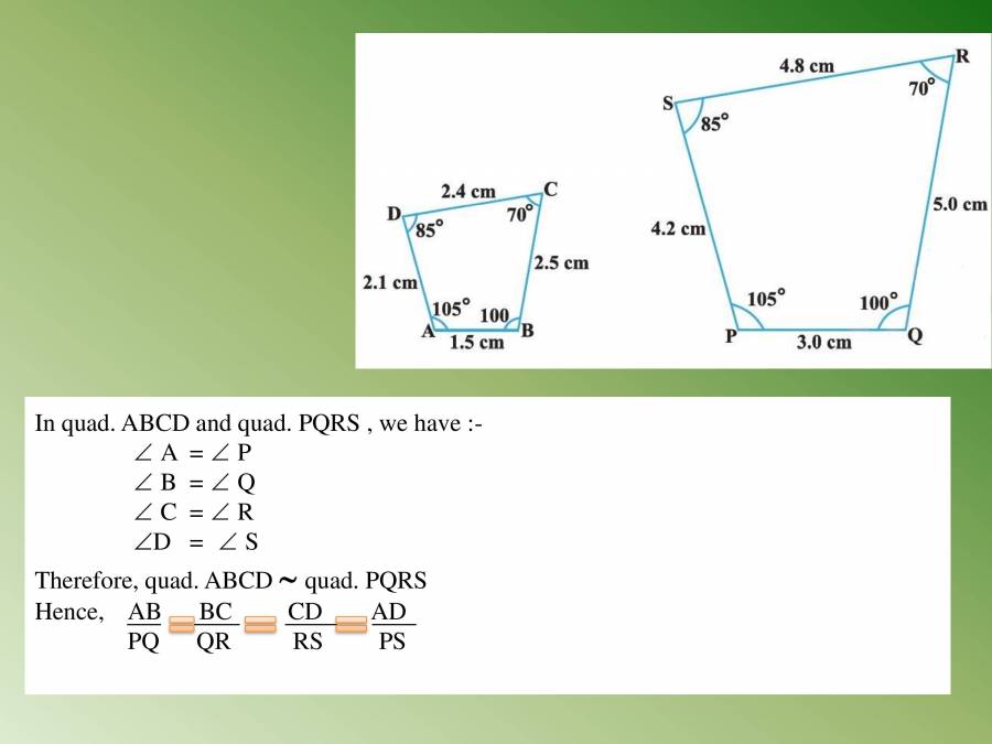 Similarity Conditions Of Triangles - PowerPoint Slides - LearnPick India