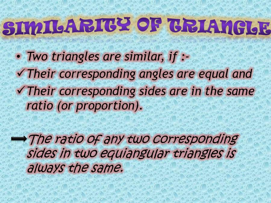 Similarity Conditions Of Triangles - PowerPoint Slides - LearnPick India