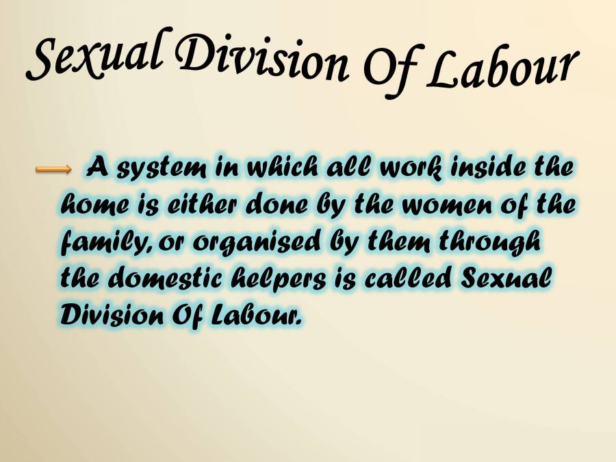 Sexual Division Of Labour - PowerPoint Slides - LearnPick India