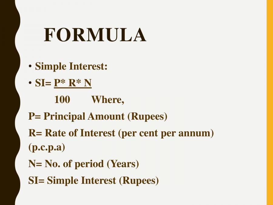 Simple Interest - PowerPoint Slides - LearnPick India