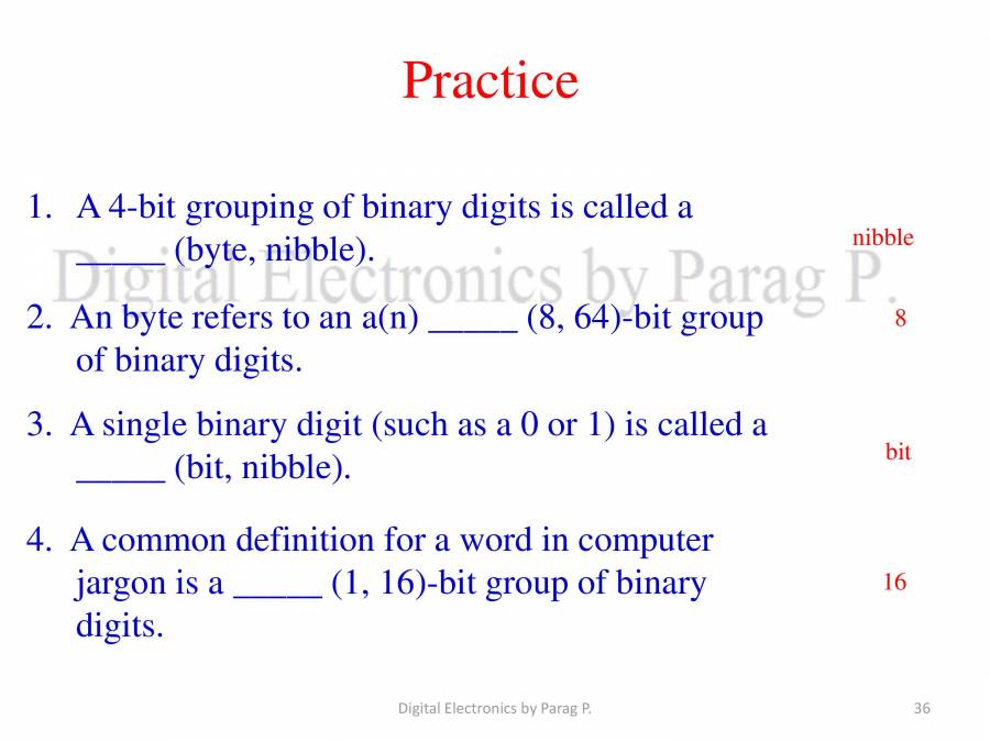 Digital Electronics Number Systems - PowerPoint Slides - LearnPick India
