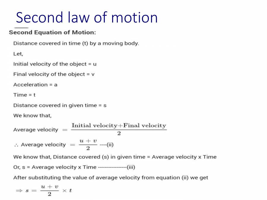 Equations Of Motion - PowerPoint Slides - LearnPick India