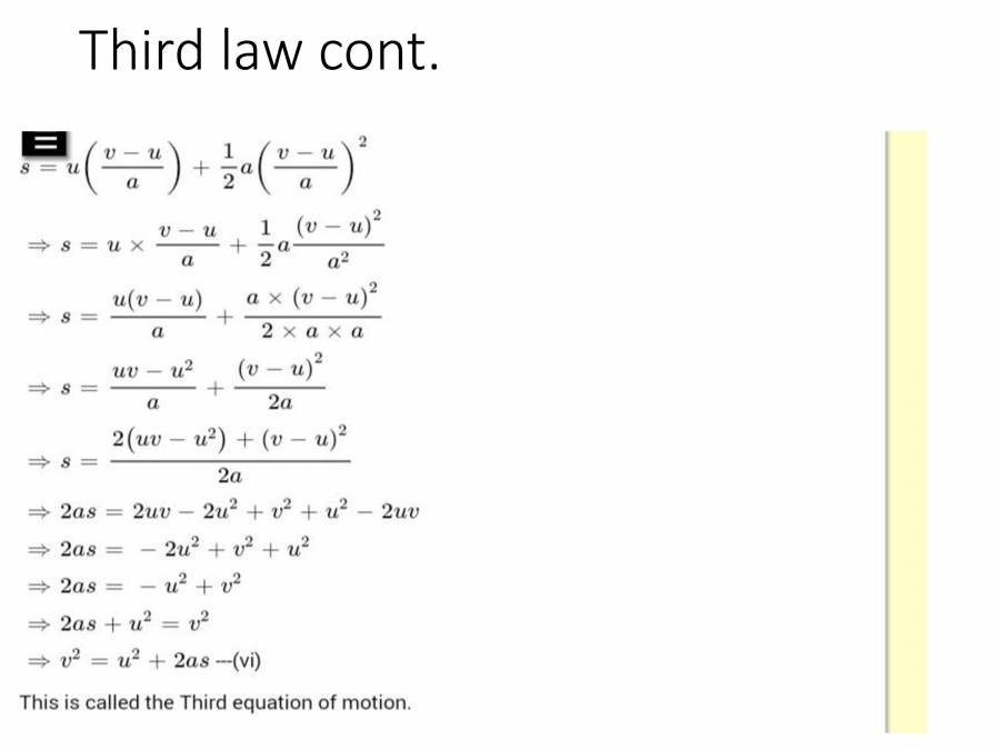 Equations Of Motion - PowerPoint Slides - LearnPick India
