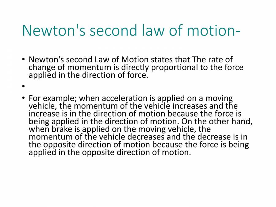 Force And Laws Of Motion - PowerPoint Slides - LearnPick India