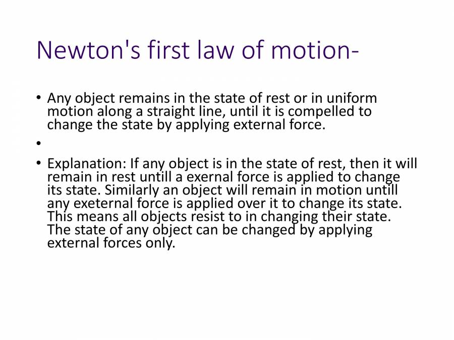 Force And Laws Of Motion - PowerPoint Slides - LearnPick India