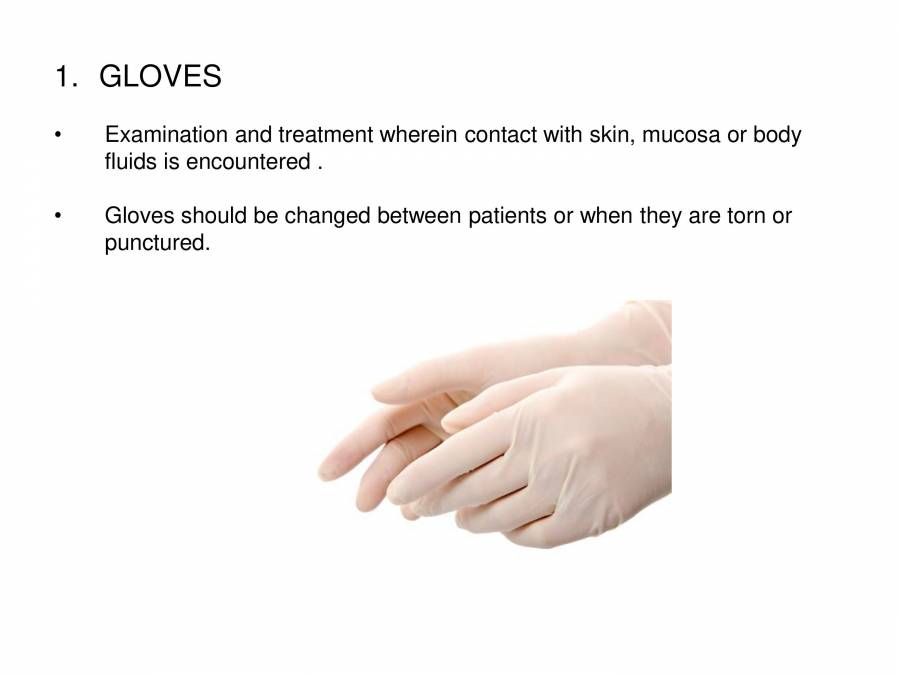 Barrier Methods And Cross Infection Control - PowerPoint Slides ...