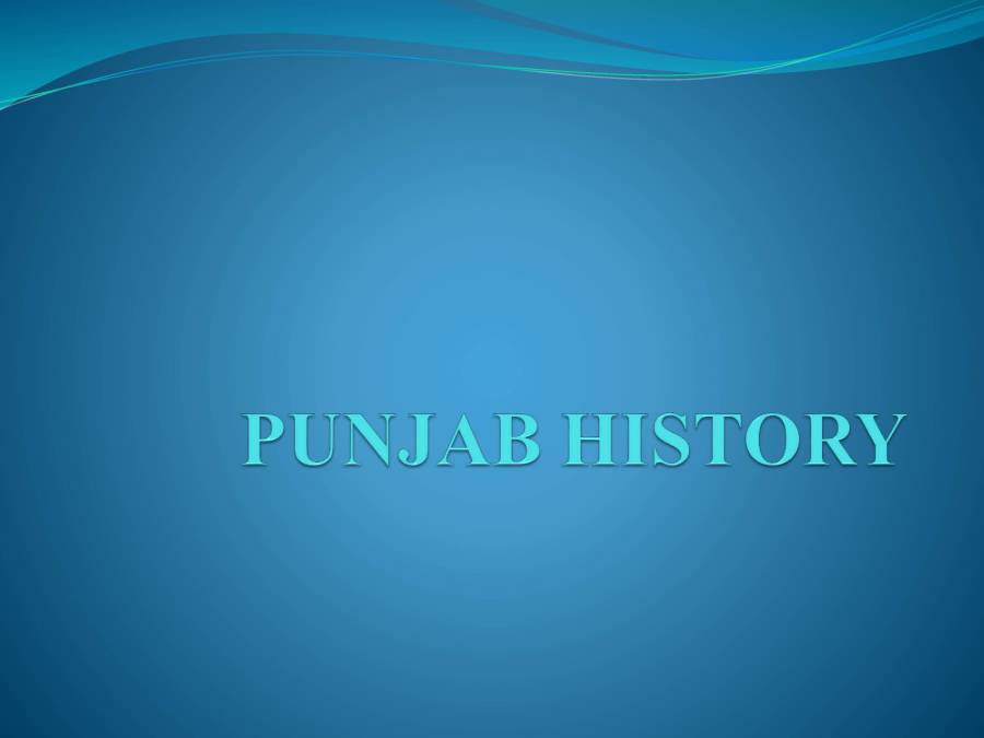 Punjab History - PowerPoint Slides - LearnPick India
