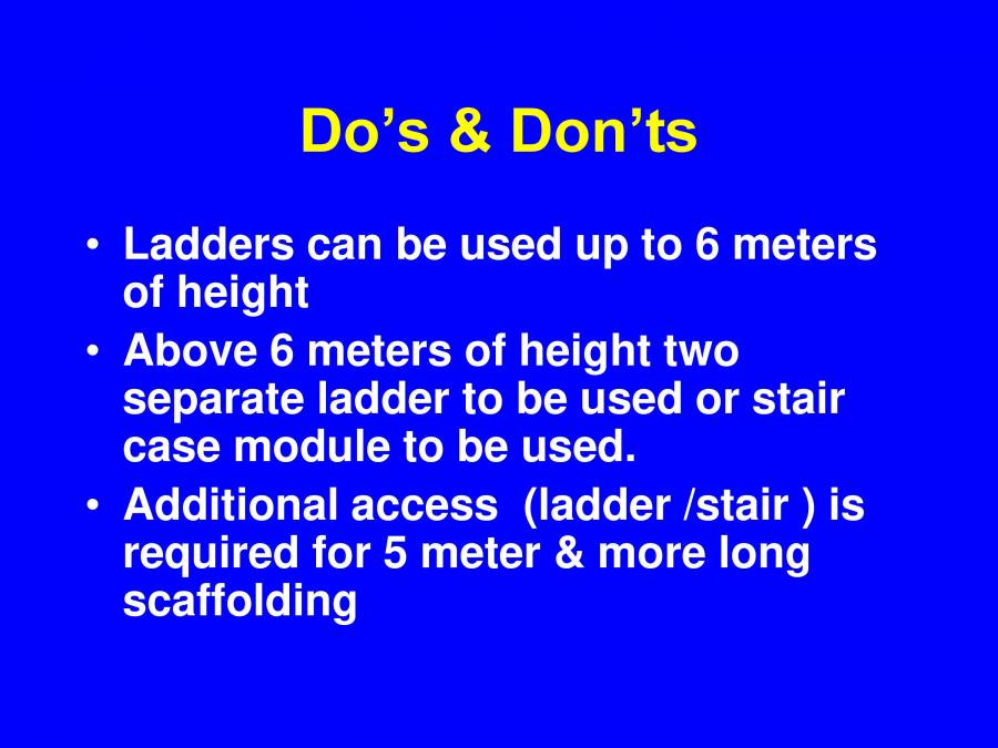 Work At Height - PowerPoint Slides - LearnPick India