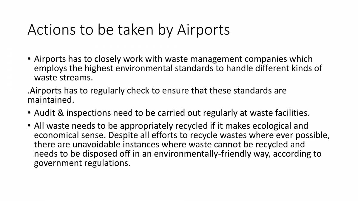 Solid Waste Management At Airports - PowerPoint Slides - LearnPick India